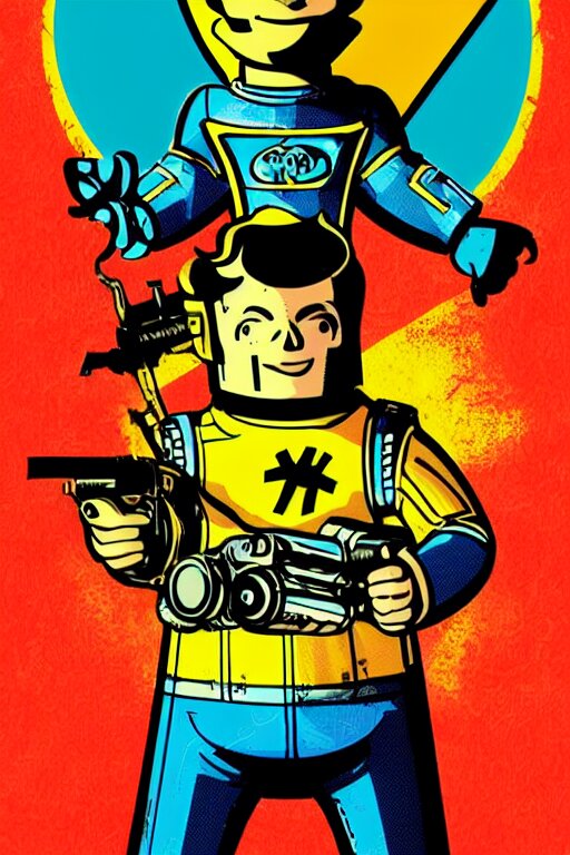 Lexica - Fallout 7 6 retro futurist illustration art by butcher billy ...