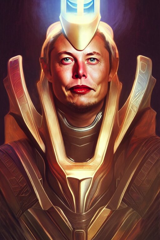 Lexica - Elon musk as thor, realistic portrait, symmetrical, highly ...