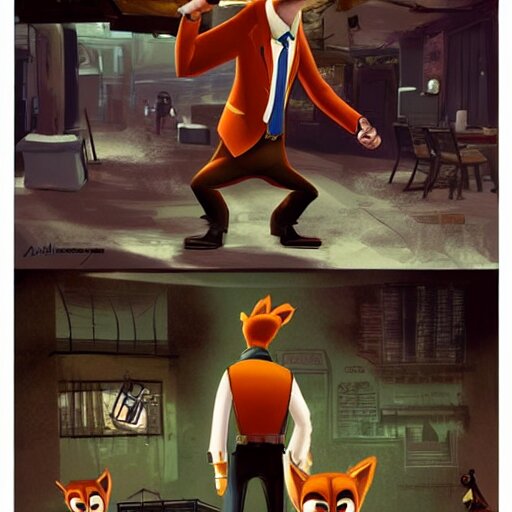 Lexica - Concept art of nick wilde as max payne in max payne 3 set in ...