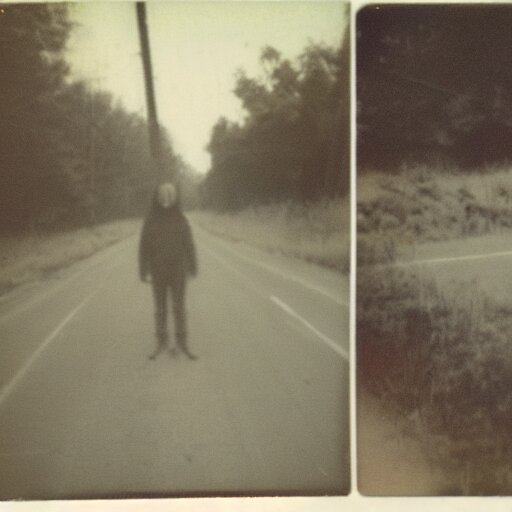 Lexica - Creepy grainy polaroid photograph of four legged cryptid with ...