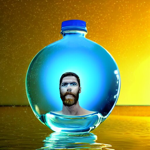 Lexica - A human head in a bottle in water art manipulation shape, on ...