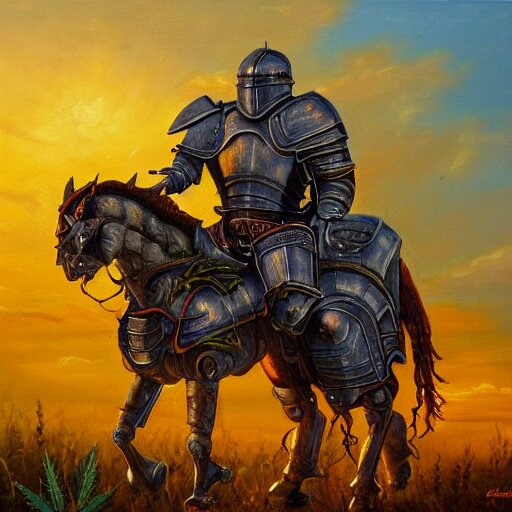 Lexica - An extremly detailed oil painting of a full armored knight ...