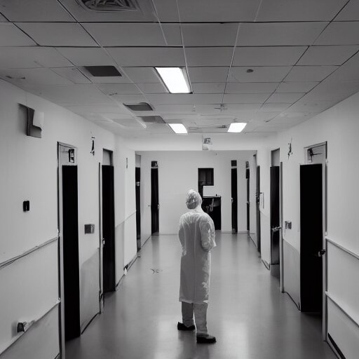 Lexica - A sad surgeon standing in an empty operating theater, award ...
