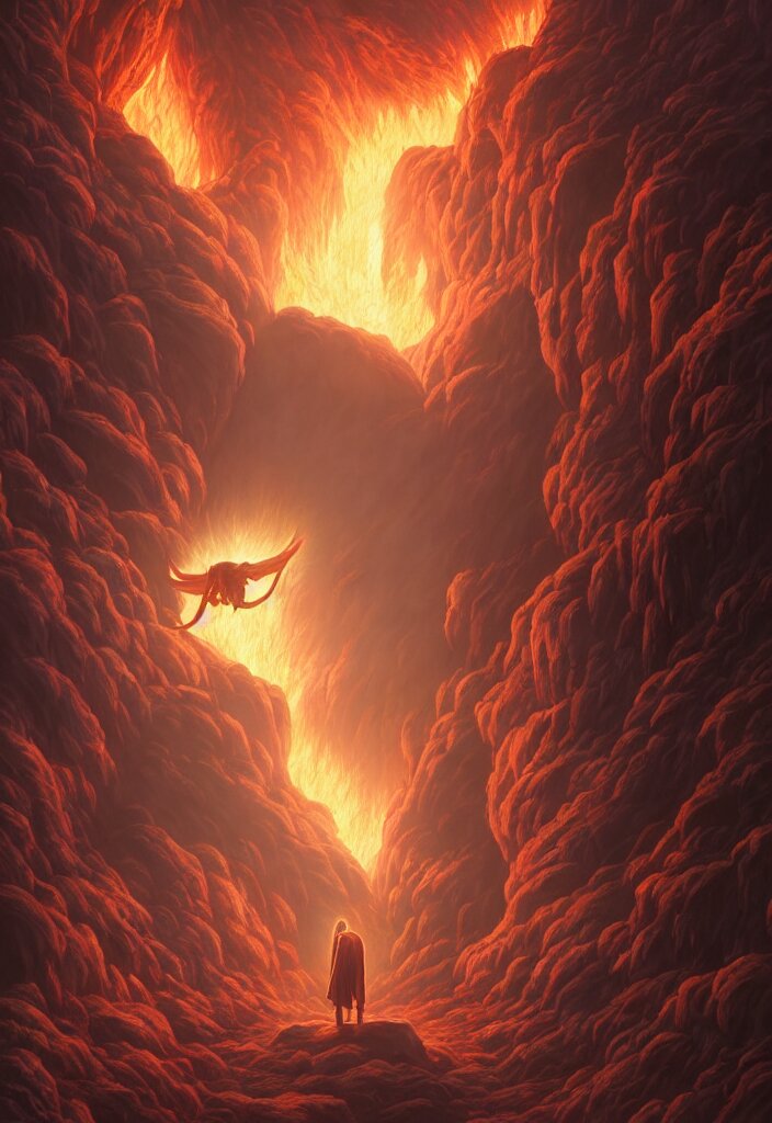 Lexica - A portrait of jesus descending into hell by dan mumford ...