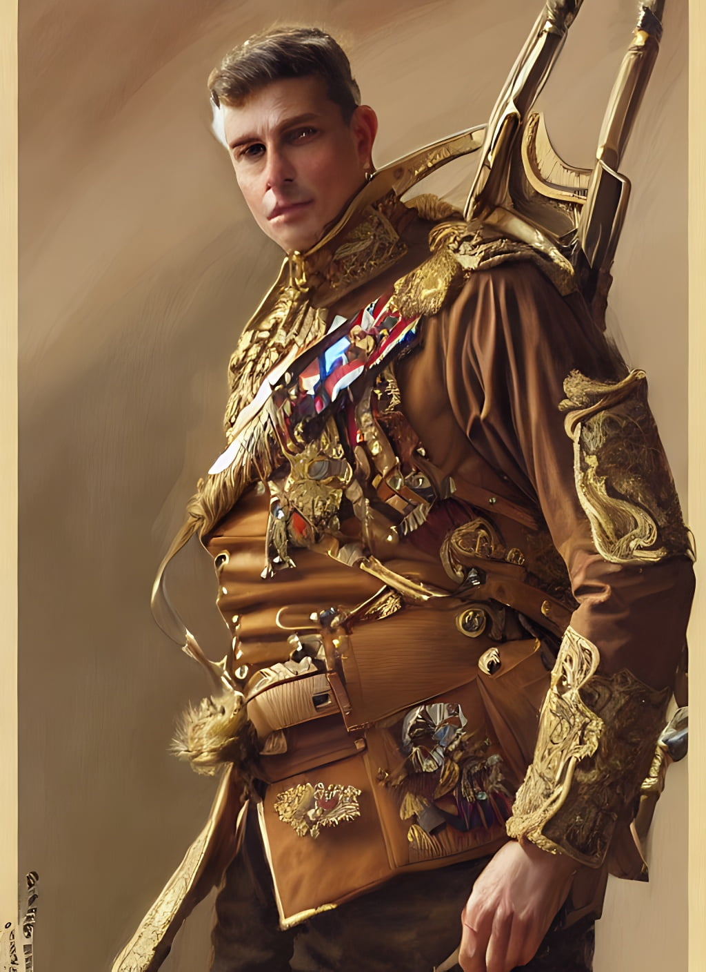 Lexica - Full body portrait, man of an 21th century monarch, military ...