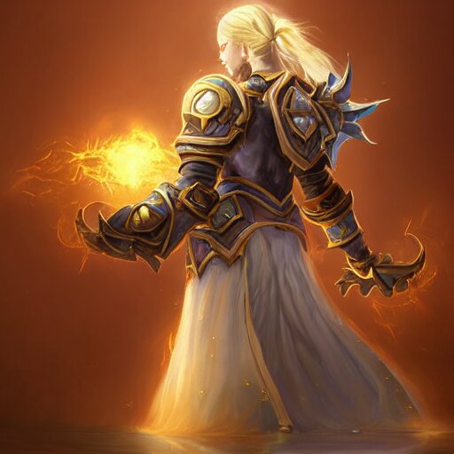 Lexica - World of warcraft lightforged human paladin, artstation hall ...