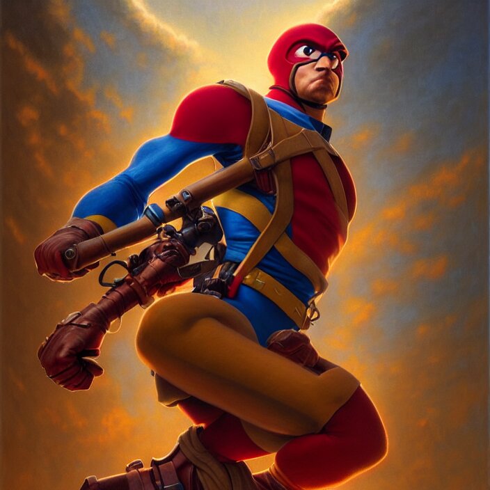 Lexica - Cinematic portrait, captin falcon from smash bros, head and ...