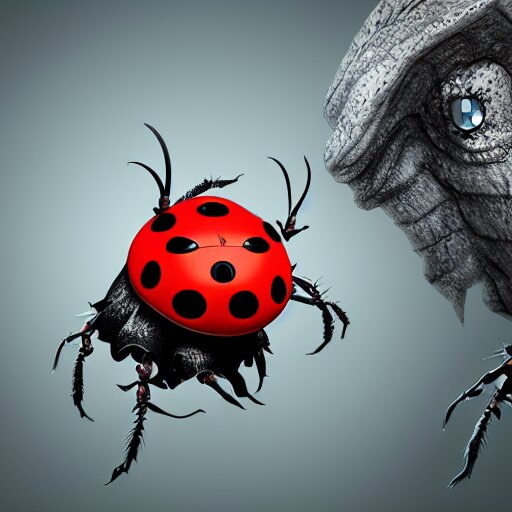 Lexica - High detail ladybug as a monster, fantasy art style, 4 k scary ...