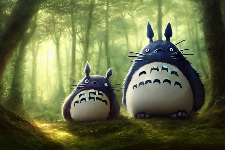 Lexica - Photorealistic Totoro sitting in a forest, fantasy ...