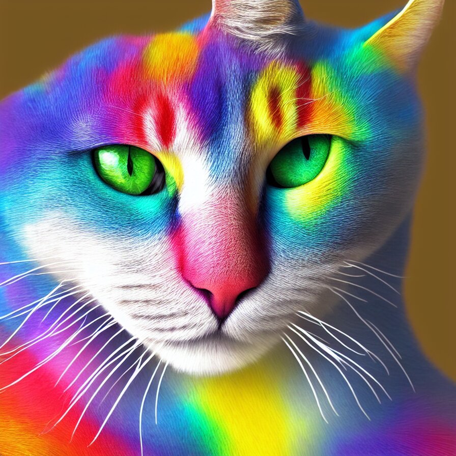 Lexica - A Rainbow cat, ultra realistic, 8K