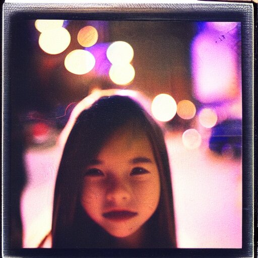 Lexica - Portrait of a girl in the city street at night, bokeh, long ...