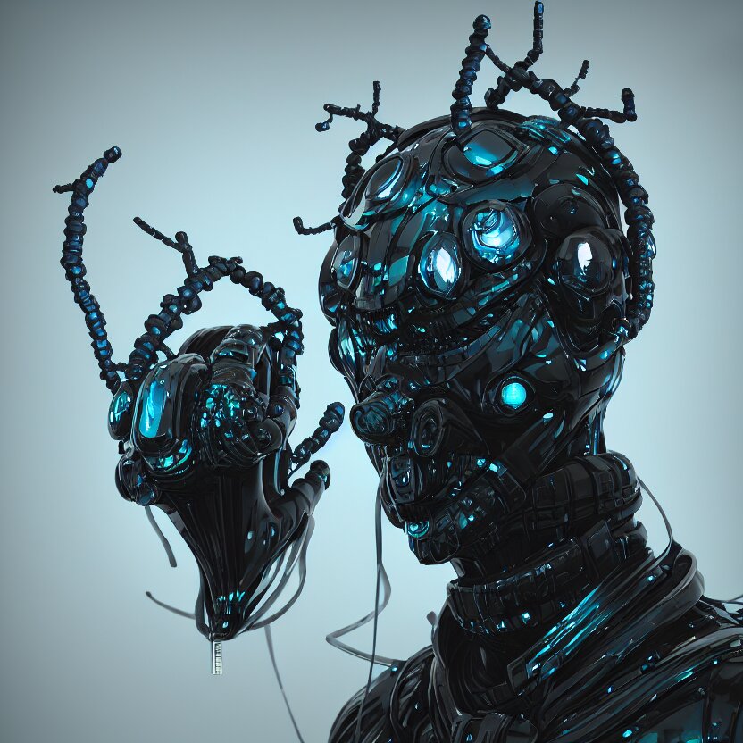 Lexica - Cyber punk, oni mask, 3 d render beeple, compound eye of ...