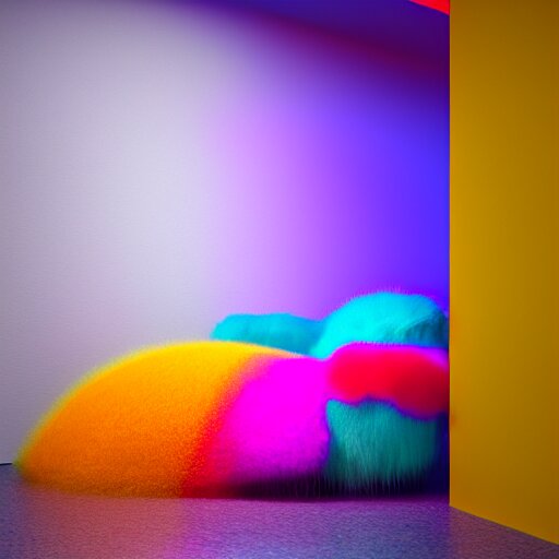 Lexica - : colorful abstract fuzzy sculpture on the wall in modern ...