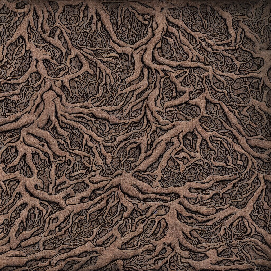 Lexica - A digital topdown painting of nightmare horror mud with bricks ...
