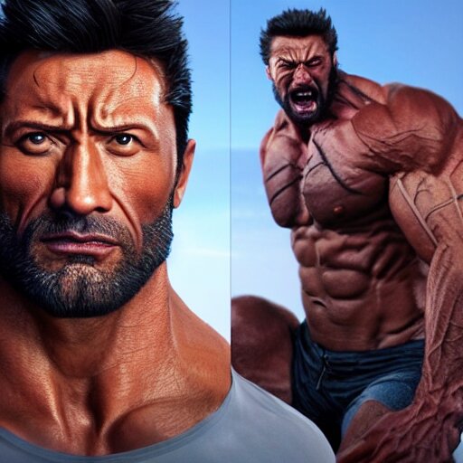 Lexica - Dwayne Johnson as Wolverine,muscle extremely detailed ...