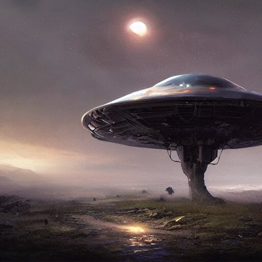 Lexica - Crashed ufo in to the ground, concept art, art station ...