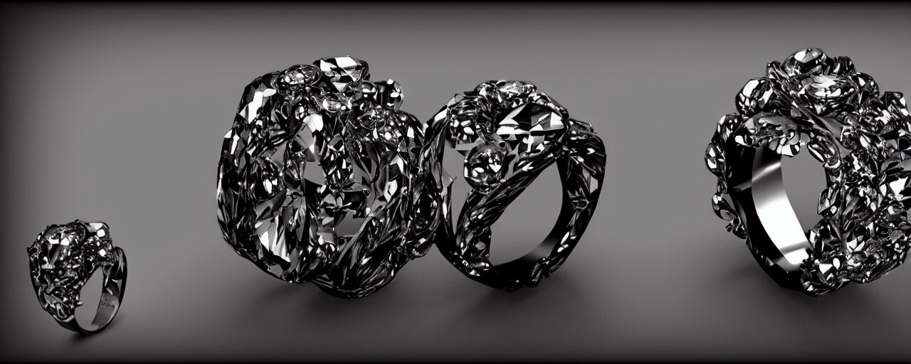 Lexica - Black magic crystal ring, fire, flame, crystal, engravings ...