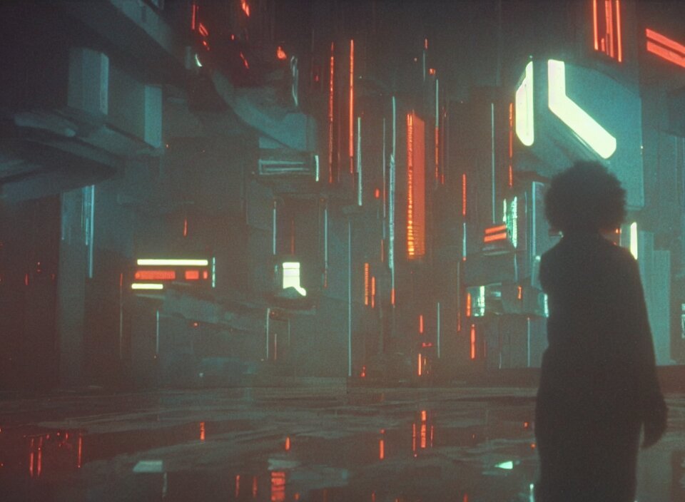 Lexica - Cinematic shot from a 1 9 8 5 cyberpunk movie directed by ...