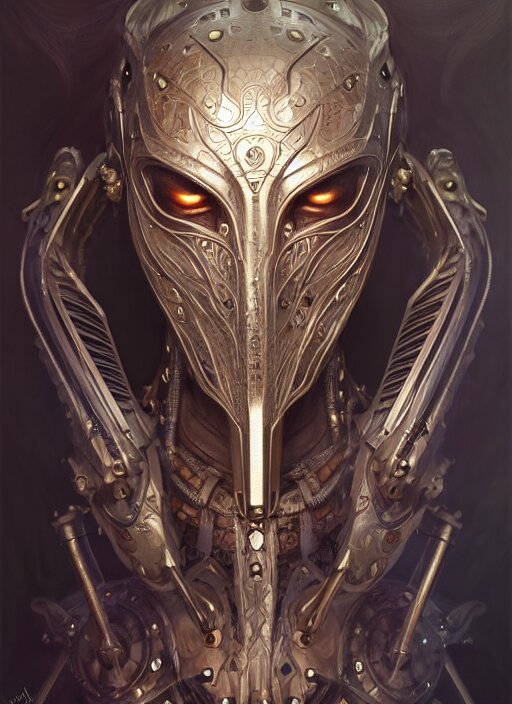 Lexica - Organic cyborg drahon mask, diffuse lighting, fantasy ...