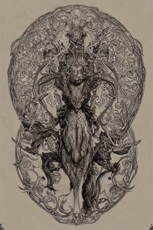 Lexica - A full - body turtle, wisdom, good and evil, scrollwork ...