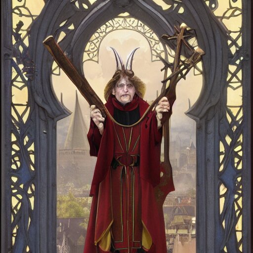 Lexica - An extremely detailed tarot card of a horned demon cleric ...