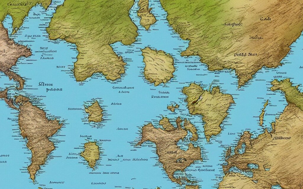 Lexica - A world map for a new fantasy land, topographical view with ...