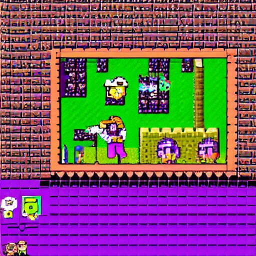 Lexica - NES game box Waluigi Quest