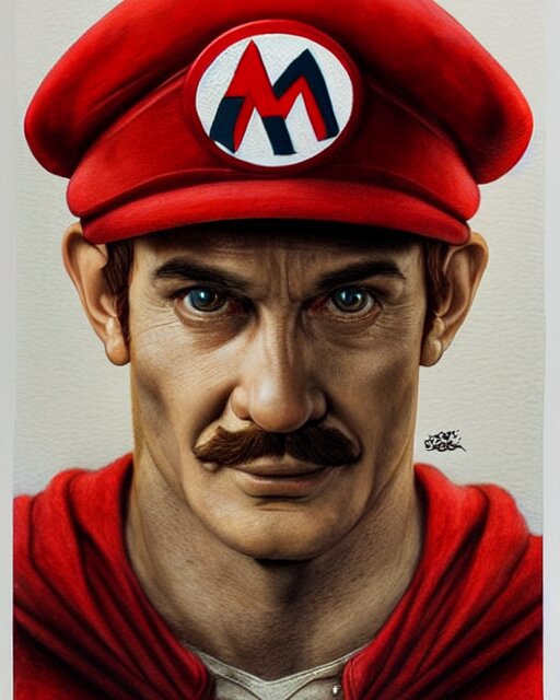 Lexica - Portrait of super mario in lord of the rings, red cap ...