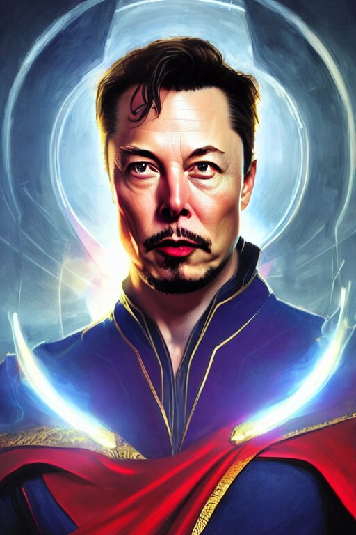 Lexica – Elon musk as dr strange, realistic portrait, symmetrical ...