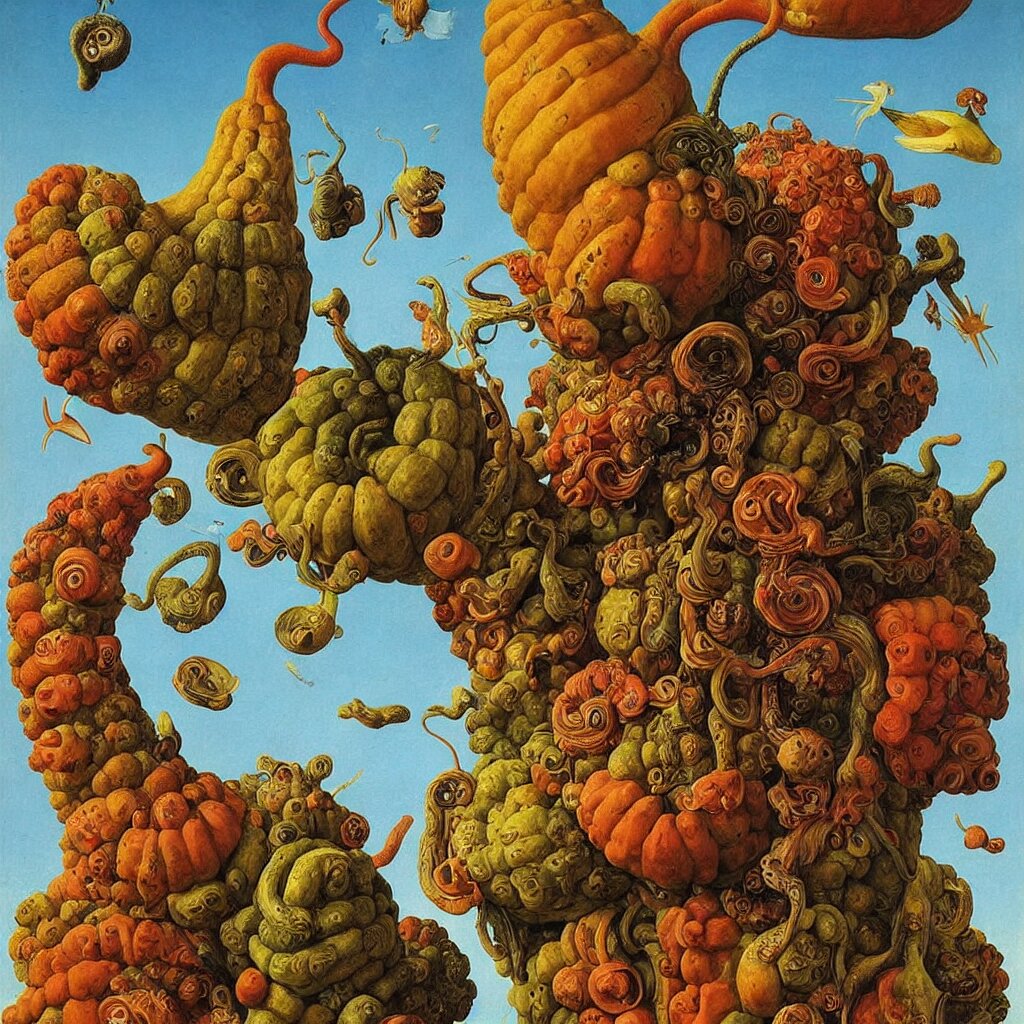 Lexica - A single! colorful! ( tentacle ) gourd fungus bird tower clear ...