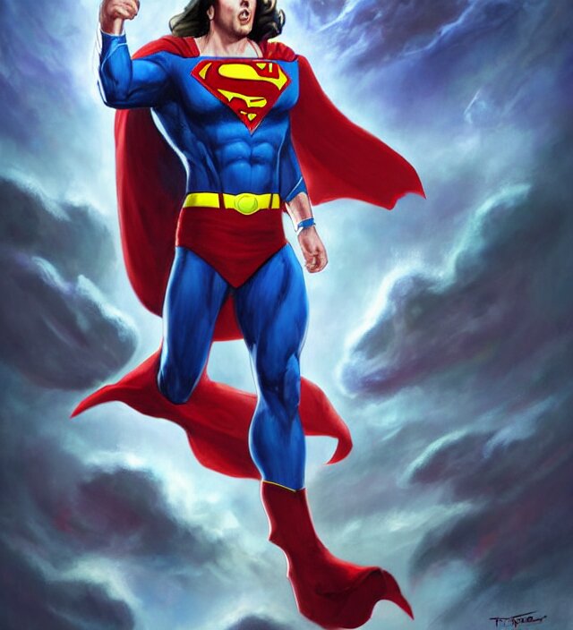 Lexica - Nick cage as superman, dnd character art portrait, matte ...
