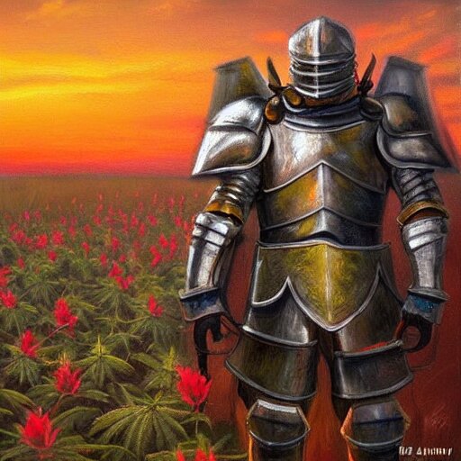 Lexica - An extremly detailed oil painting of a full armored knight ...