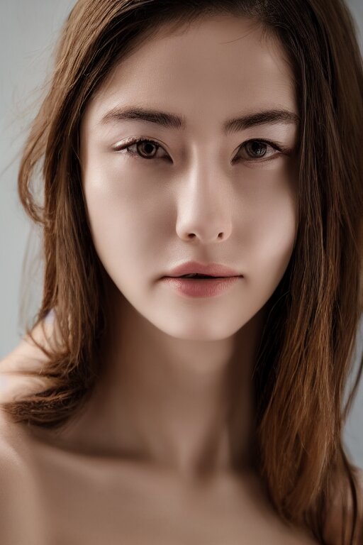 Lexica - 2 4 year old female model, wearing white v - neck top ...