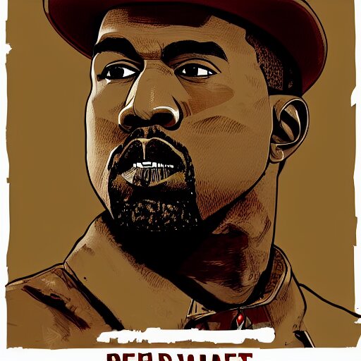 Lexica - Kanye west in illustration red dead redemption 2 artwork of ...