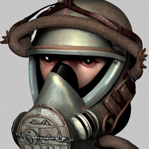 Lexica - Portrait of a viking gas mask, anime fantasy illustration by ...