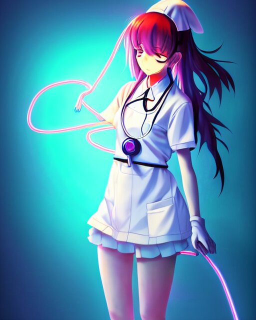 anime style, vivid, expressive, full body, 4 k, painting, a cute ...