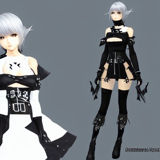 Lexica - Final fantasy xiv y'shtola in nier automata 2b's outfit