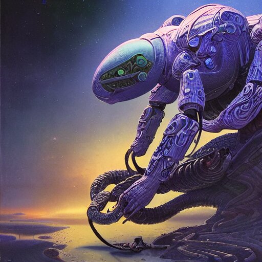 Lexica - Cinematic portrait of psychedelic robotic scorpion, exotic ...