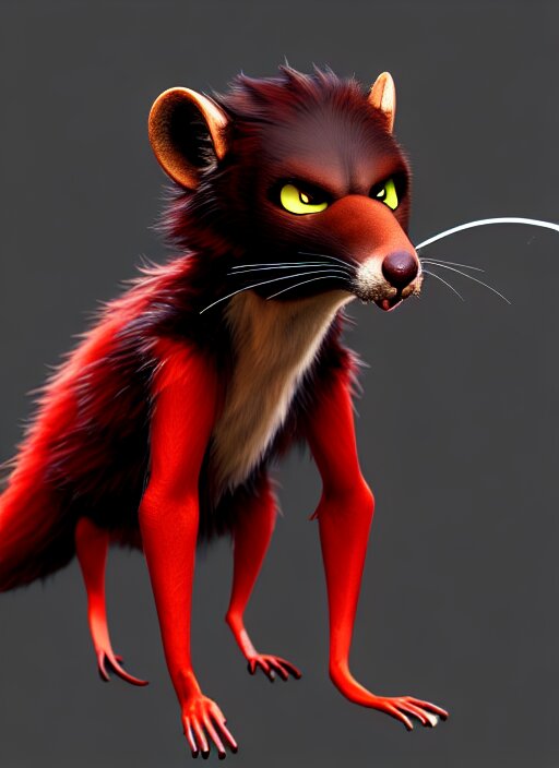 Lexica - Furry - red - black - male - weasel - detective - fursona uhd ...