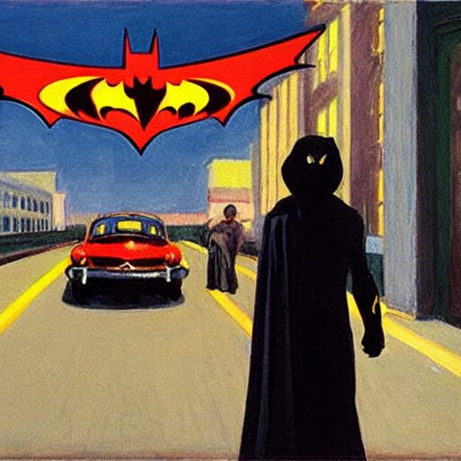 Lexica - Batman by Edward hopper
