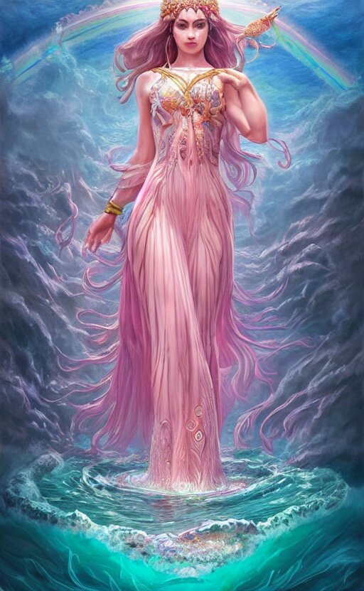 Lexica - The goddess of the lake, highly detailed, d & d, water ...