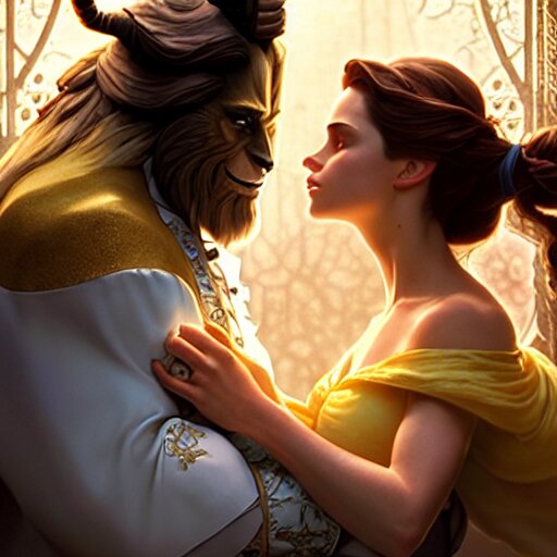 Lexica - Belle beauty and the beast ; ultra realistic, concept art ...