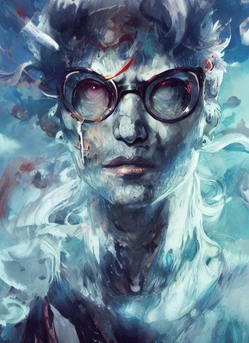 Lexica - Surreal gouache painting, by yoshitaka amano, by ruan jia, by ...