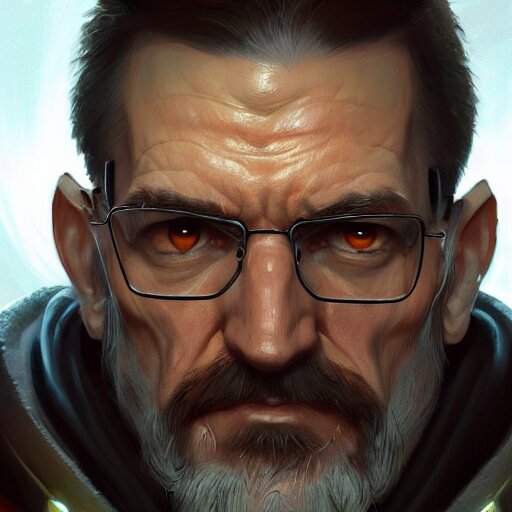 Lexica - Gordon Freeman closeup, D&D, fantasy, intricate, elegant ...