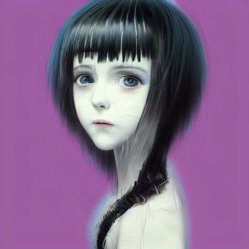 Lexica - Beautiful pure evil teenager lain, cute but erratic haircut ...