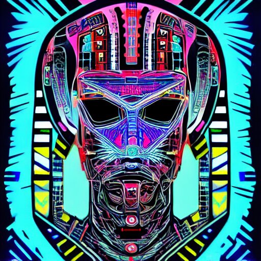 Lexica - Hyperdetailed portrait of a cyberpunk aztec futurism robot ...