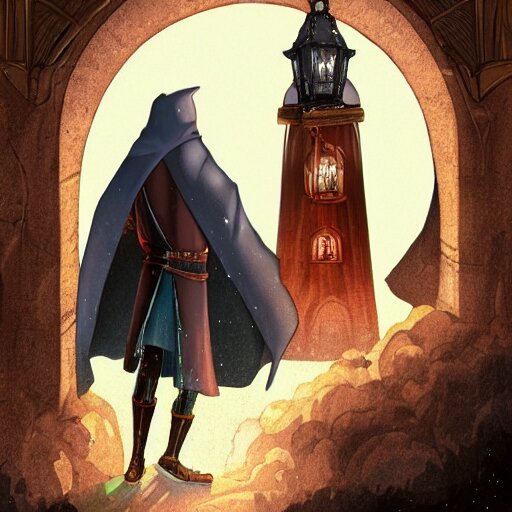 Lexica - 4 0 years old man, skinny, slim : : goatee : : hooded cloak : : night, medieval city ...