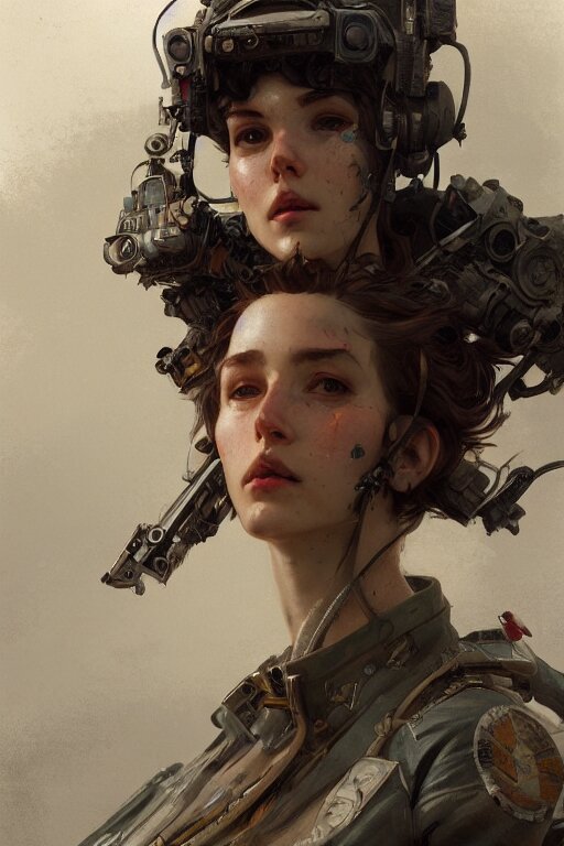 Lexica - A full portrait of a beautiful post apocalyptic bomber pilot ...