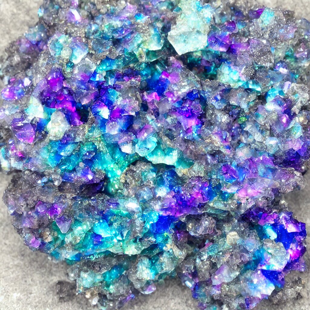 Lexica - Blue halo titanium quartz crystal mineral texture