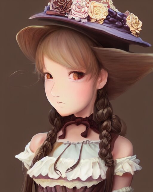 Lexica - A girl as ( fantasy personification of chocolate cupcake ...